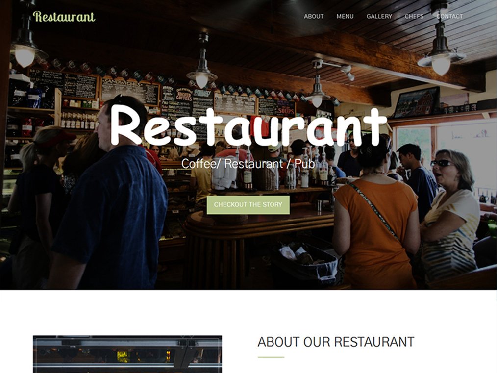 Free Restaurant Website Template - Bootstrap Templates